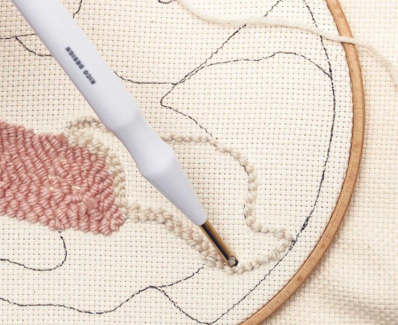 Punchen beim Punch Needle » Needle Punching Erklärung
