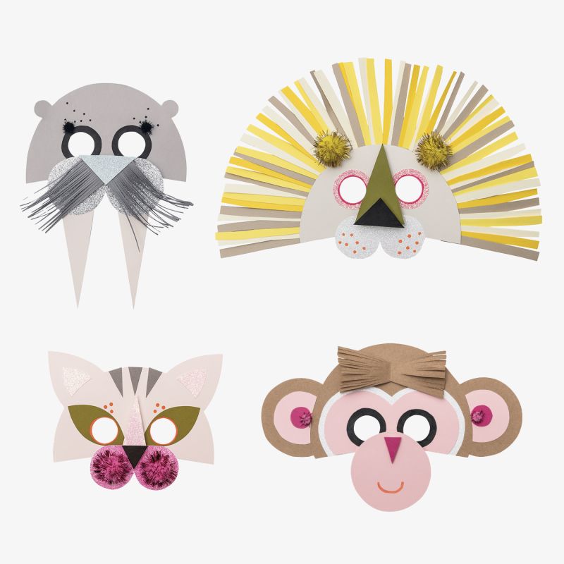Bastelanleitung tierische Masken günstig online kaufen