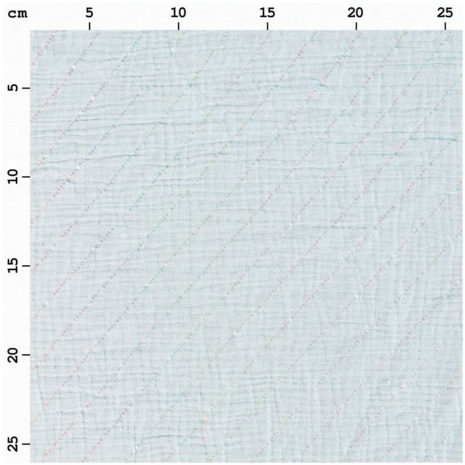 Meterware Krinkelmusselin Streifen Hellblau | 3586150